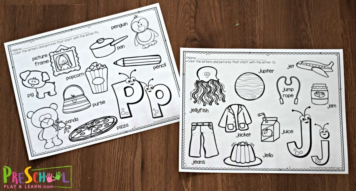 LOTS of Preschool Alphabet Printable Worksheets & Activities