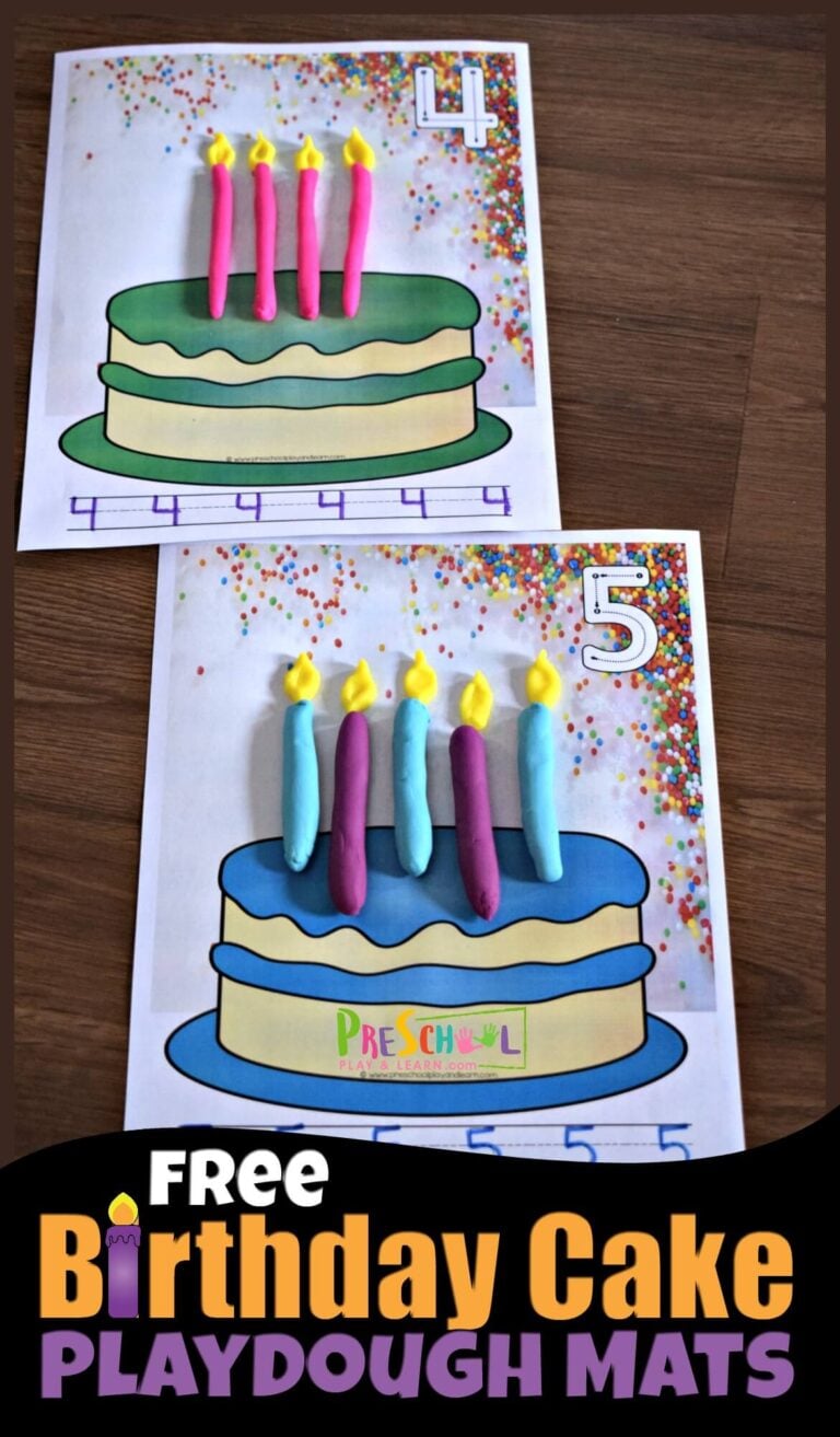 🐒 FREE Jungle Animal Playdough Mats for Preschoolers