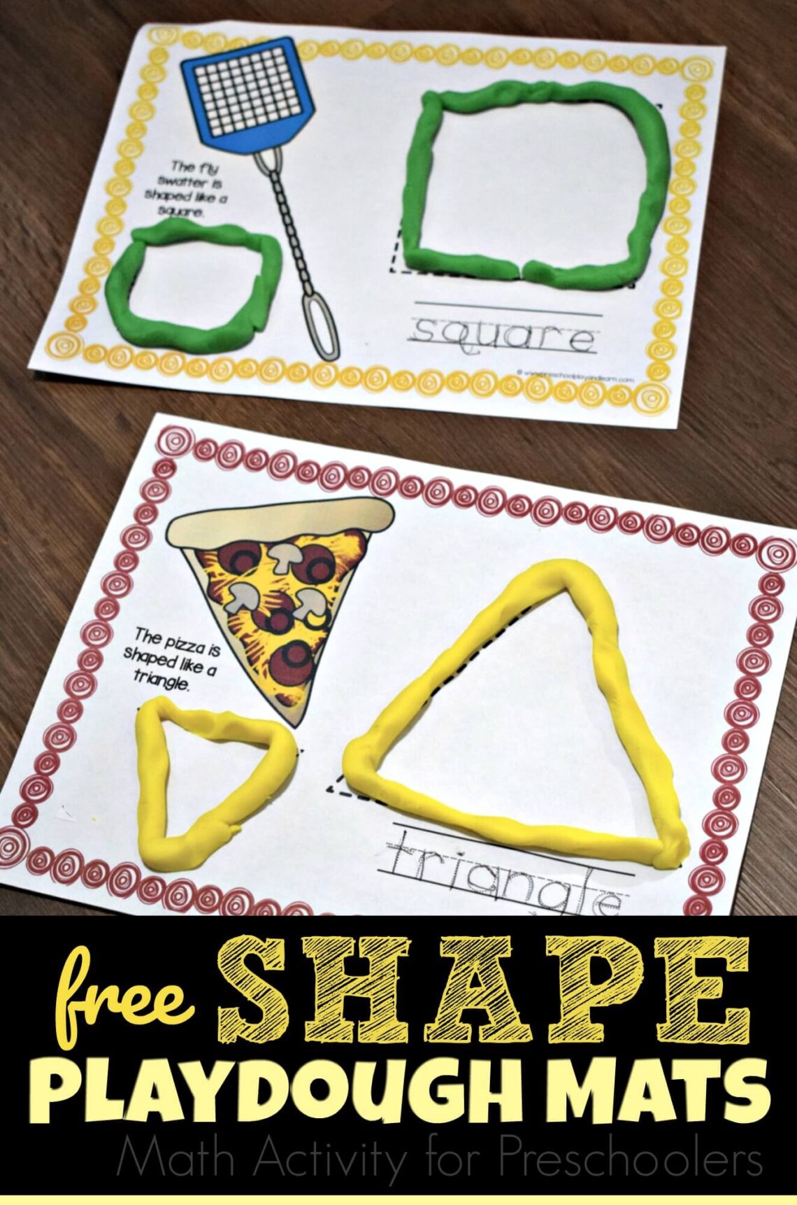 FREE Printable Monster Shape Playdough Mats Activity