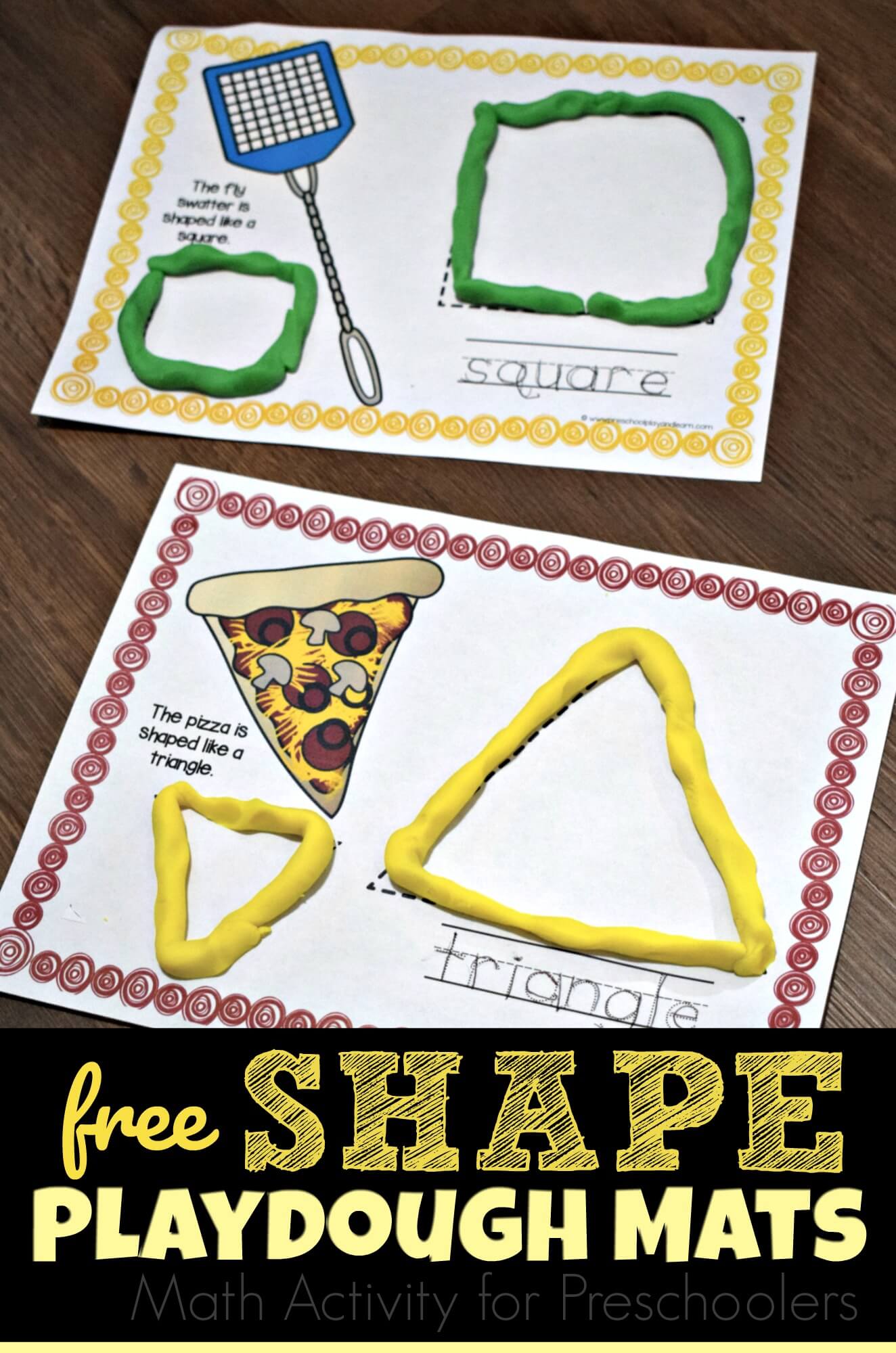 🚗 FREE Printable Road Shape Mats - Shapes Activity for Preschoolers