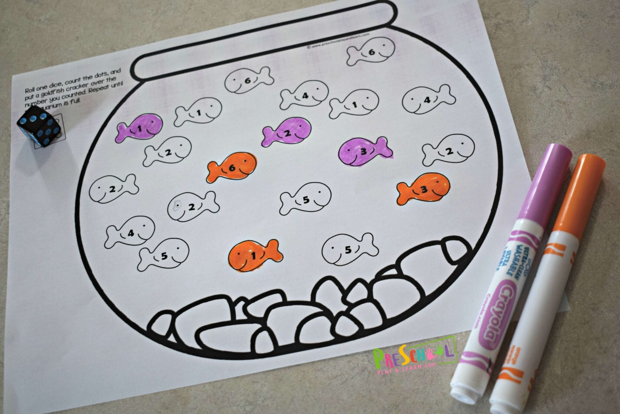 Goldfish Counting Activity w/ Free Printable