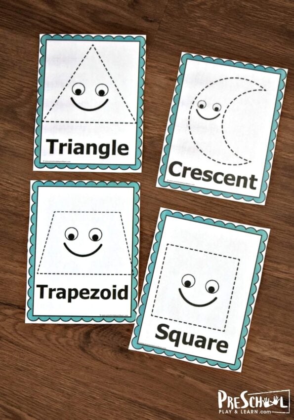 🟩 Learn Shapes for Kids - Trace & Erase FREE Shape Printables