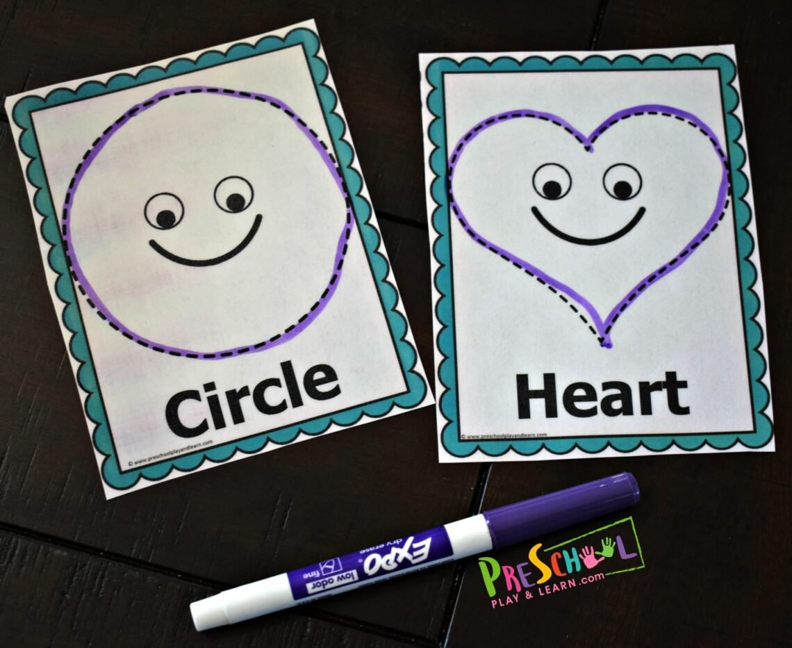 🟩 Learn Shapes for Kids - Trace & Erase FREE Shape Printables