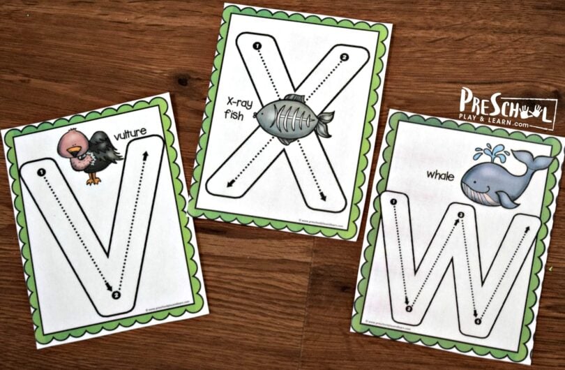 🐒 FREE Printable Animal Uppercase Tracing Alphabet Letters A-Z