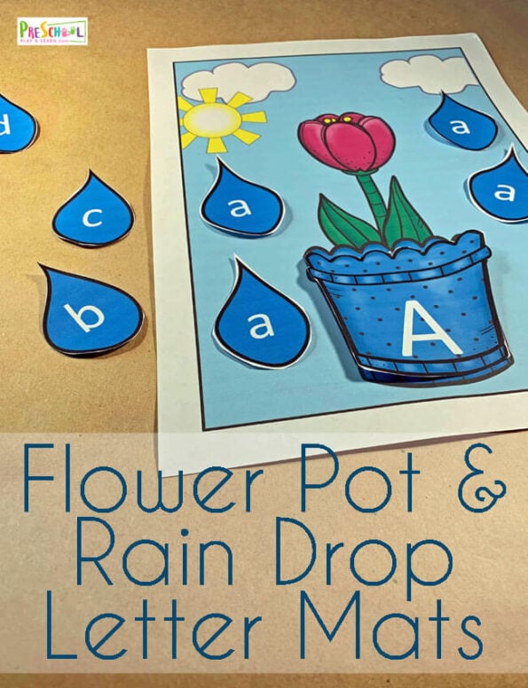 FREE Spring Flower Alphabet Matching Activity for Preschoolers