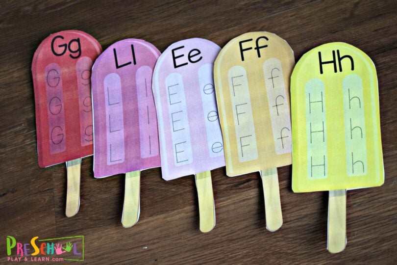 🍧 FREE Printable Alphabet Popsicles - FUN Letter Tracing Activity