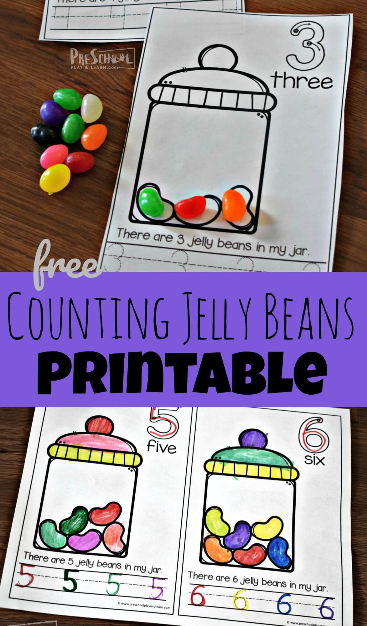 Easter Math Counting Activity for Preschoolers with Count & Clip Cards
