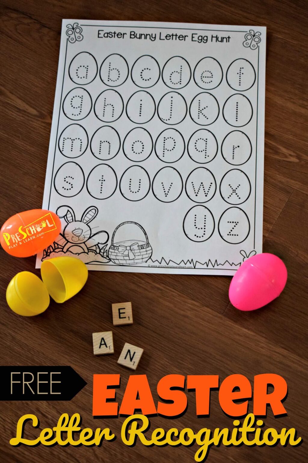 Easter CVC Words Activity for Preschoolers and Kindergarten