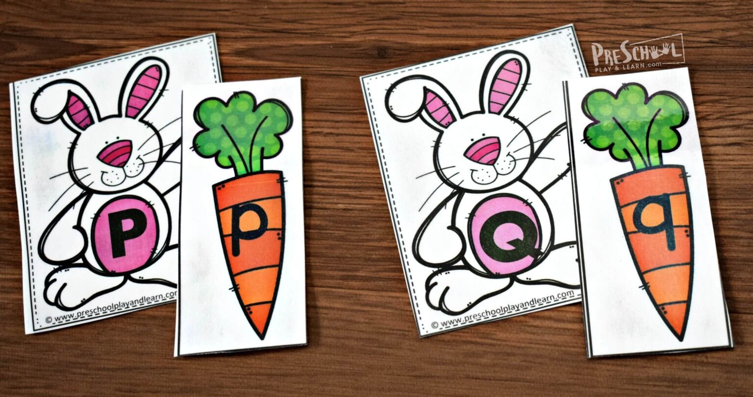 🐇 Printable Bunny Letter Matching Game & Activities for Kindergartners