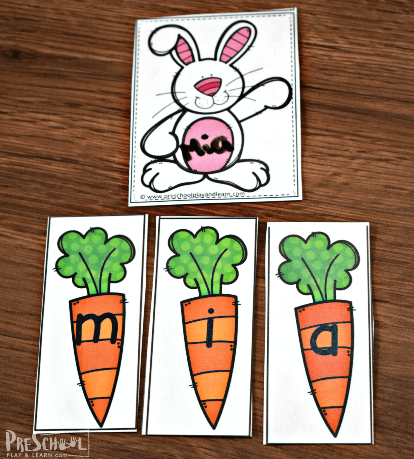 🐇 Printable Bunny Letter Matching Game & Activities for Kindergartners
