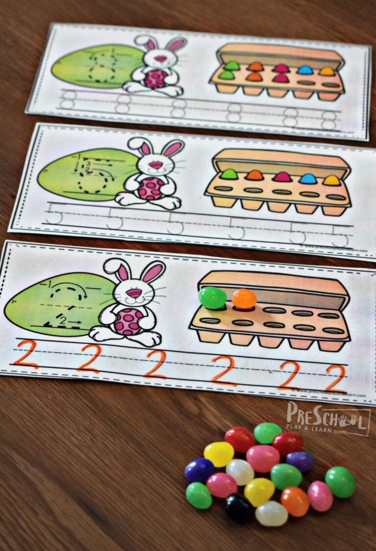 Easter Counting Activity for Preschoolers (with FREE Printable)