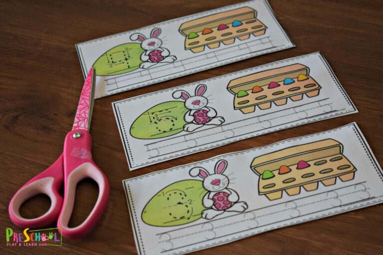 Easter Counting Activity for Preschoolers (with FREE Printable)