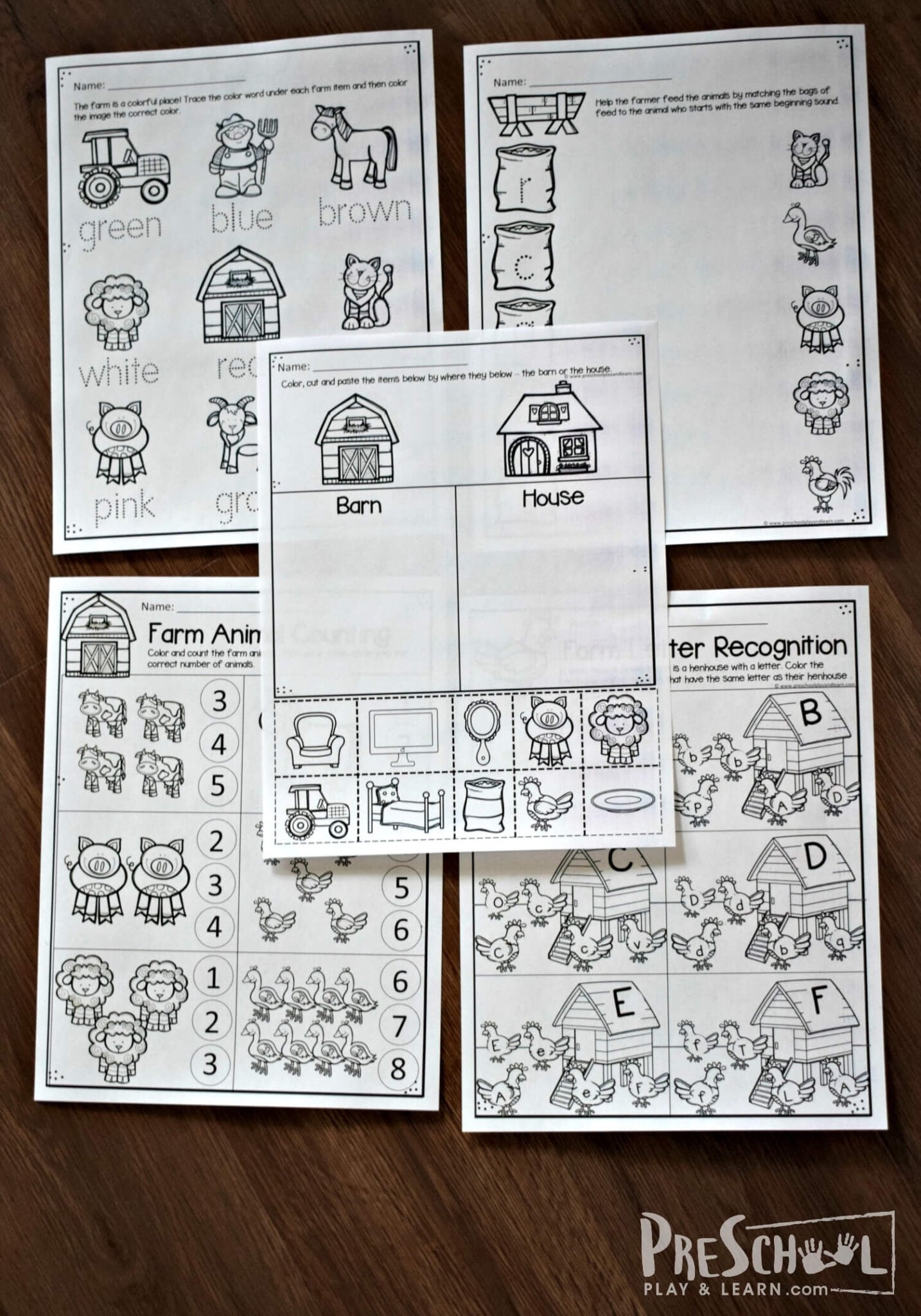 🚜 FREE Printable Farm Worksheets and Activities for Preschool