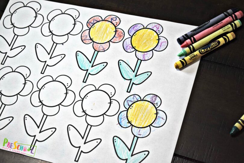 🌺 FREE Printable Flower Name Craft for Preschoolers this Spring