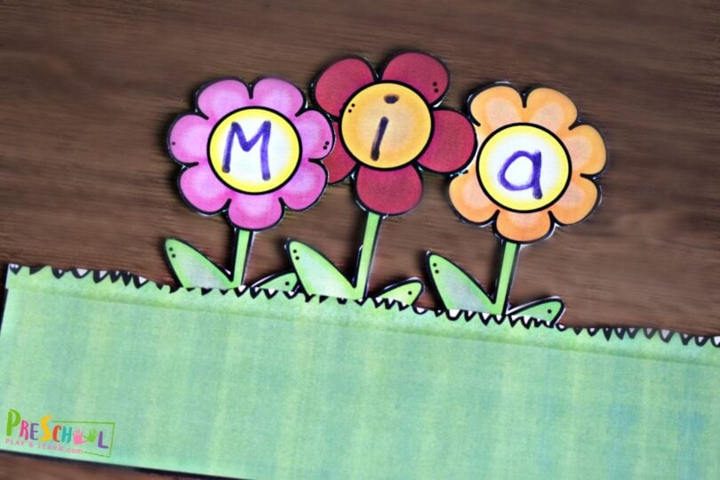🌺 FREE Printable Flower Name Craft for Preschoolers this Spring