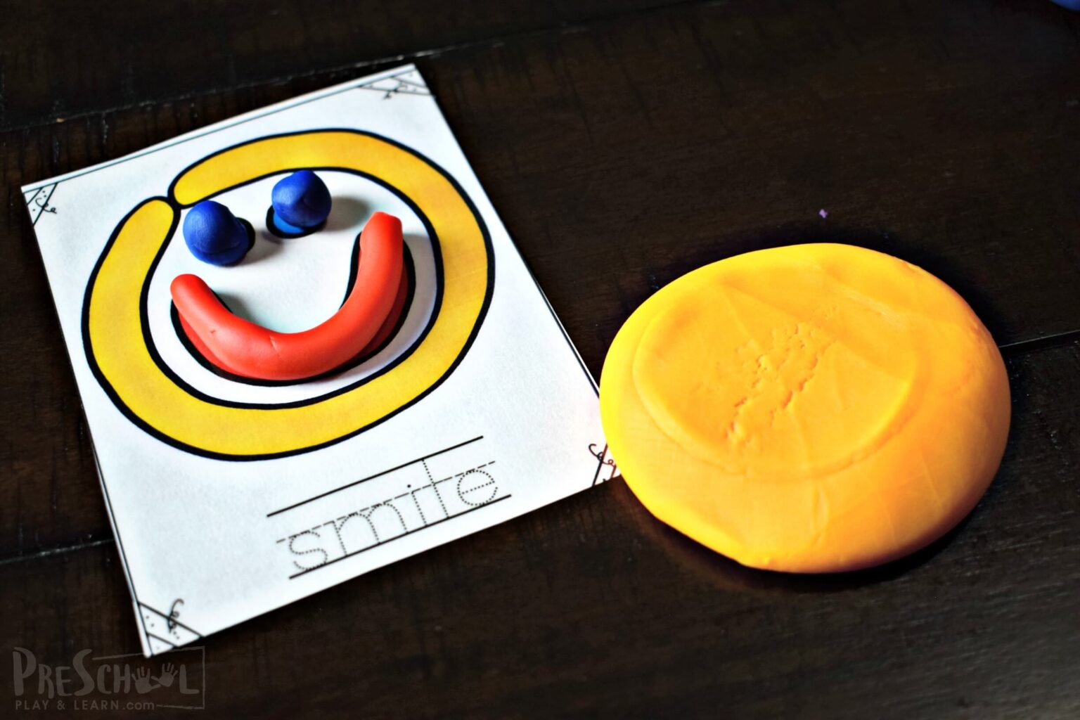 Super Cute FREE Printable Preschool Playdoh Mats