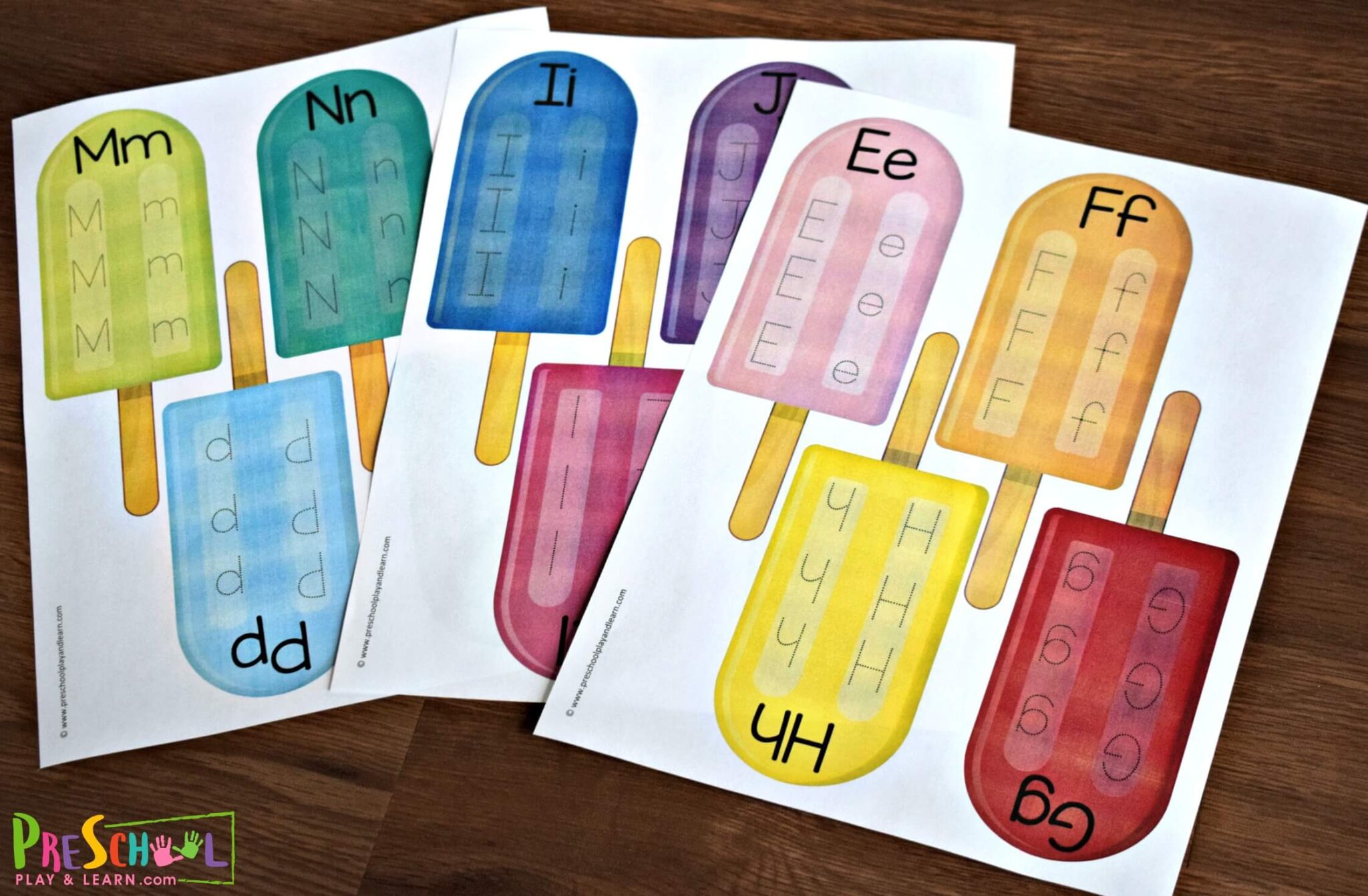 🍧 FREE Printable Alphabet Popsicles - FUN Letter Tracing Activity