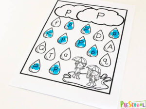 FREE Rainy Day Letter Find Spring Worksheets Preschool