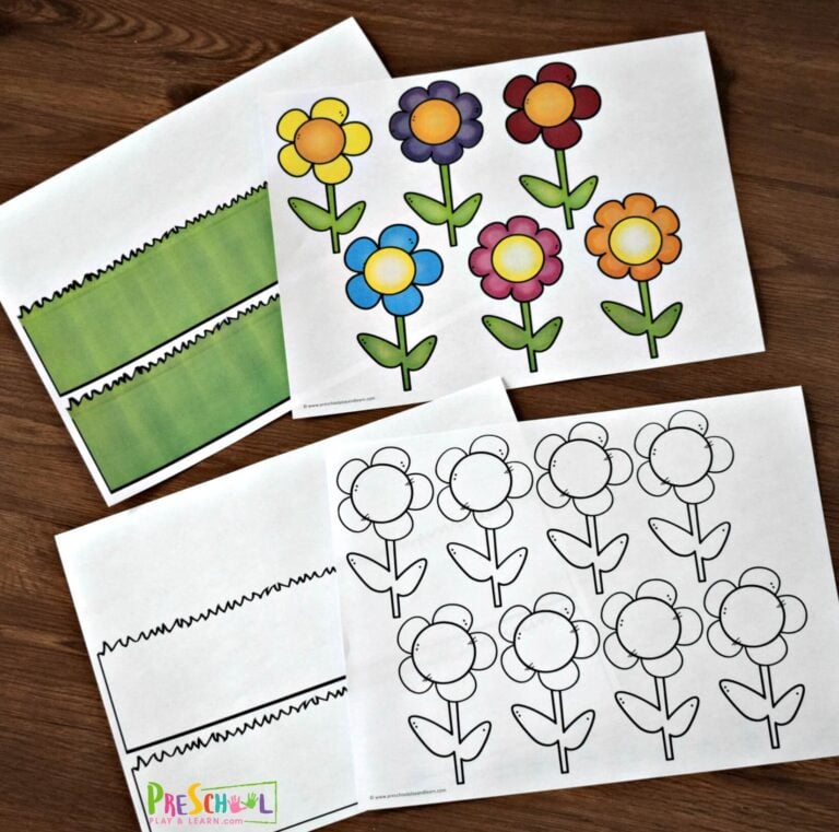 🌺 FREE Printable Flower Name Craft for Preschoolers this Spring