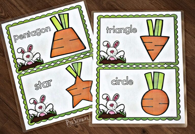 FREE Spring Carrot Shape Playodugh Mats for Preschoolers