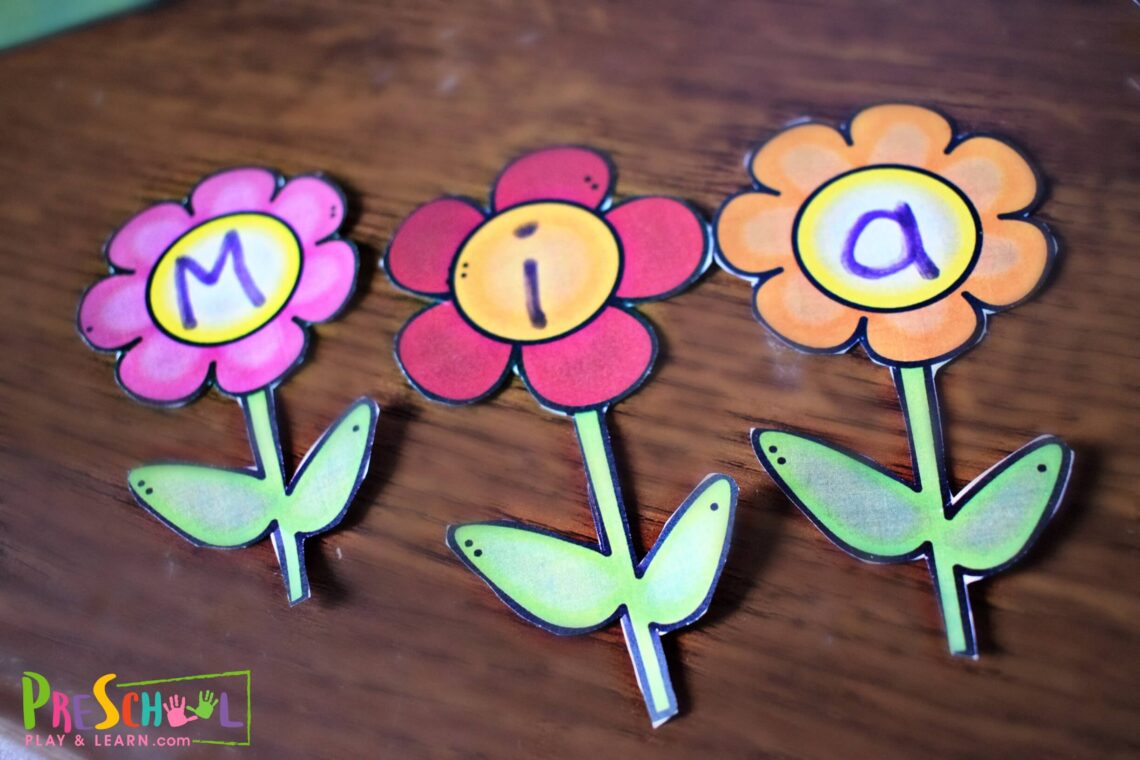 🌺 FREE Printable Flower Name Craft for Preschoolers this Spring