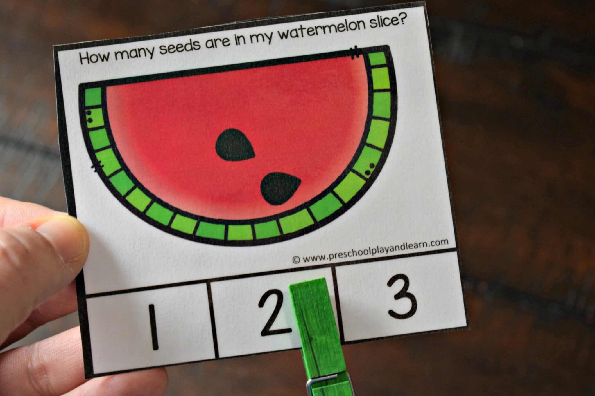 🍉 FREE Watermelon Count to 10 Clip Cards