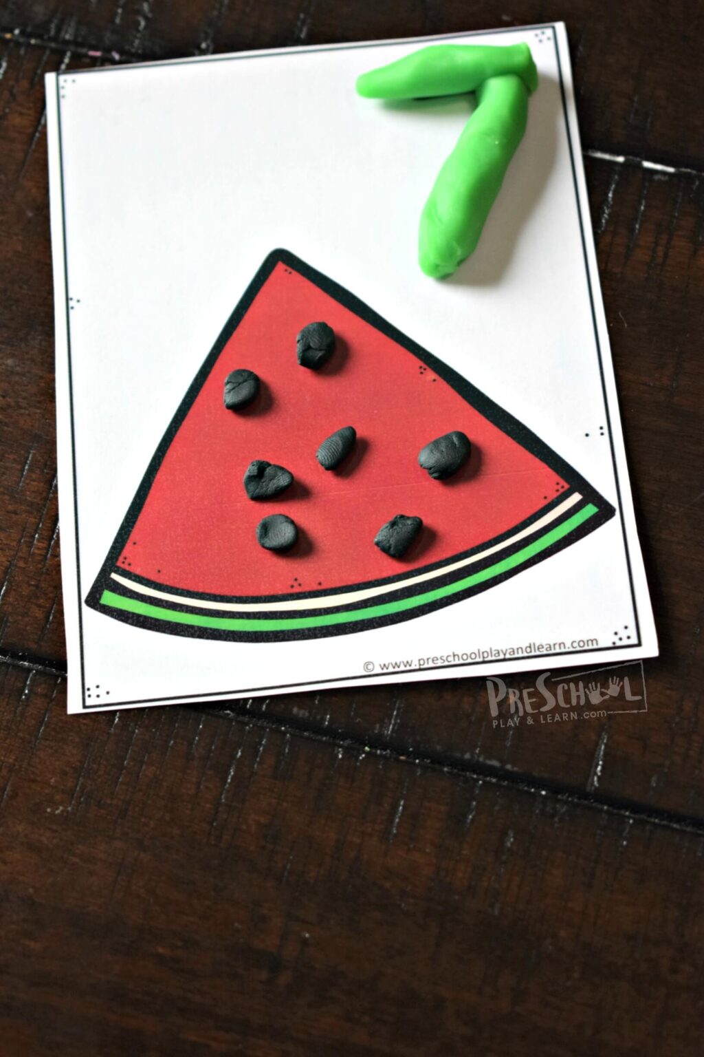 🍉 Watermelon Seed Playdough Mats - Counting Activity for Summer