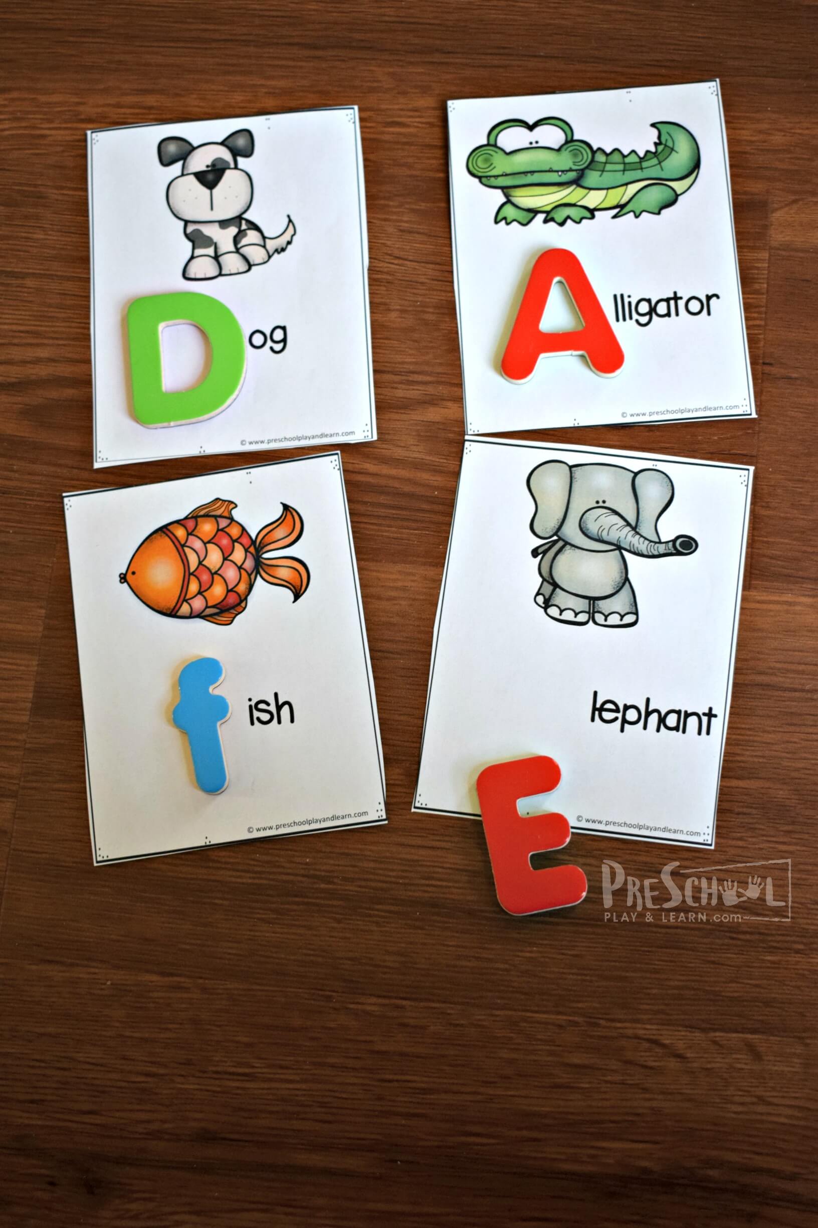 🦎🦁🐵 FREE Printable Beginning Alphabet Letter Sound Cards