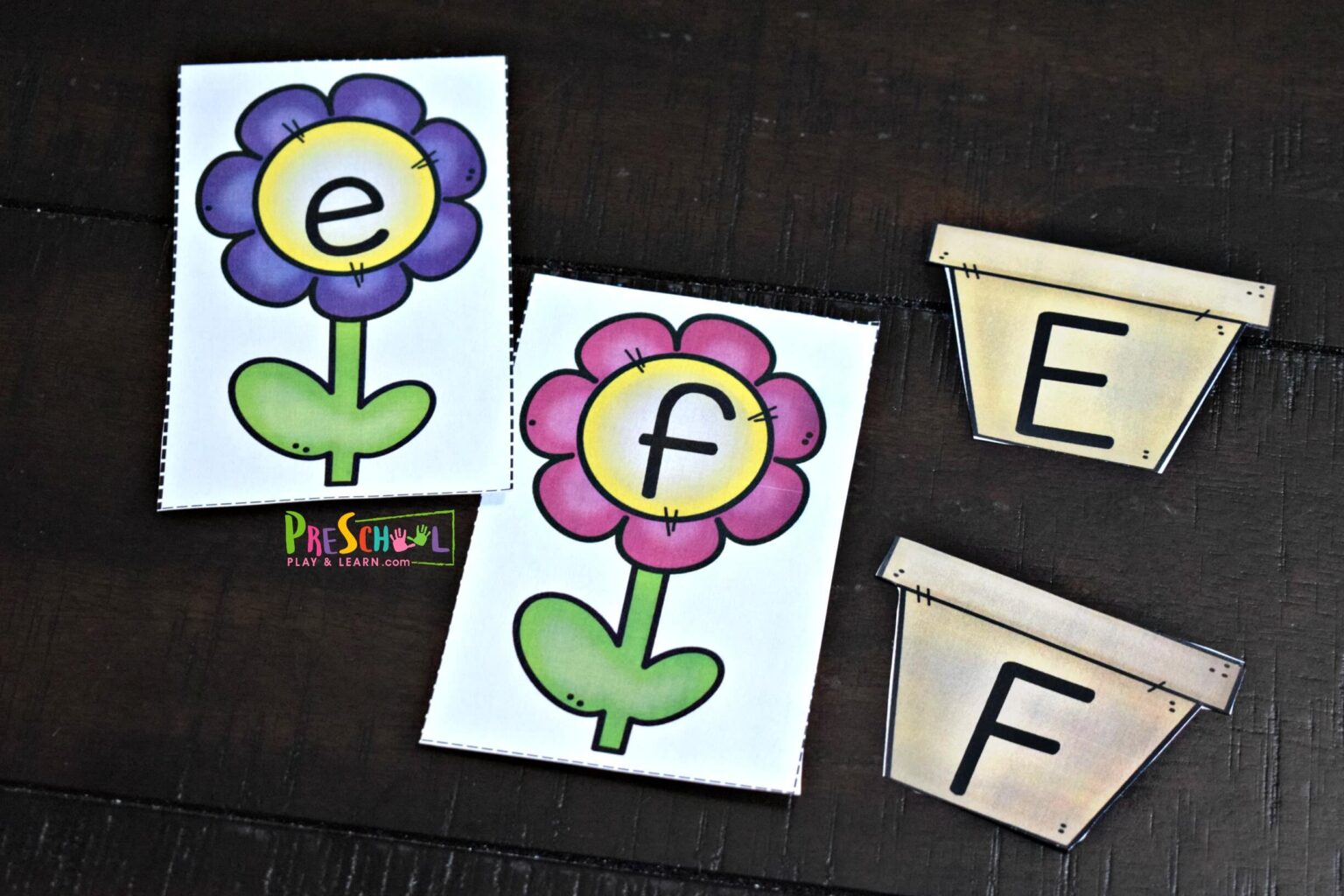 Flower Upper and Lower case Alphabet Letter Matching Printable Activity