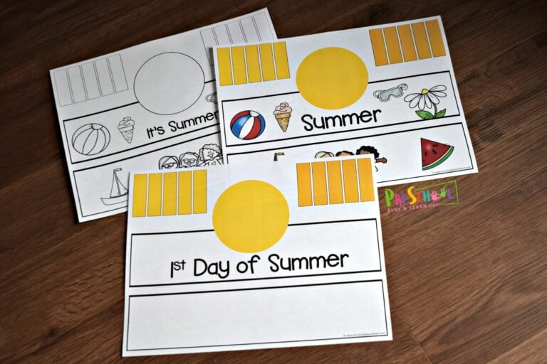 Printable Summer Sun Hat Crafts for Preschoolers