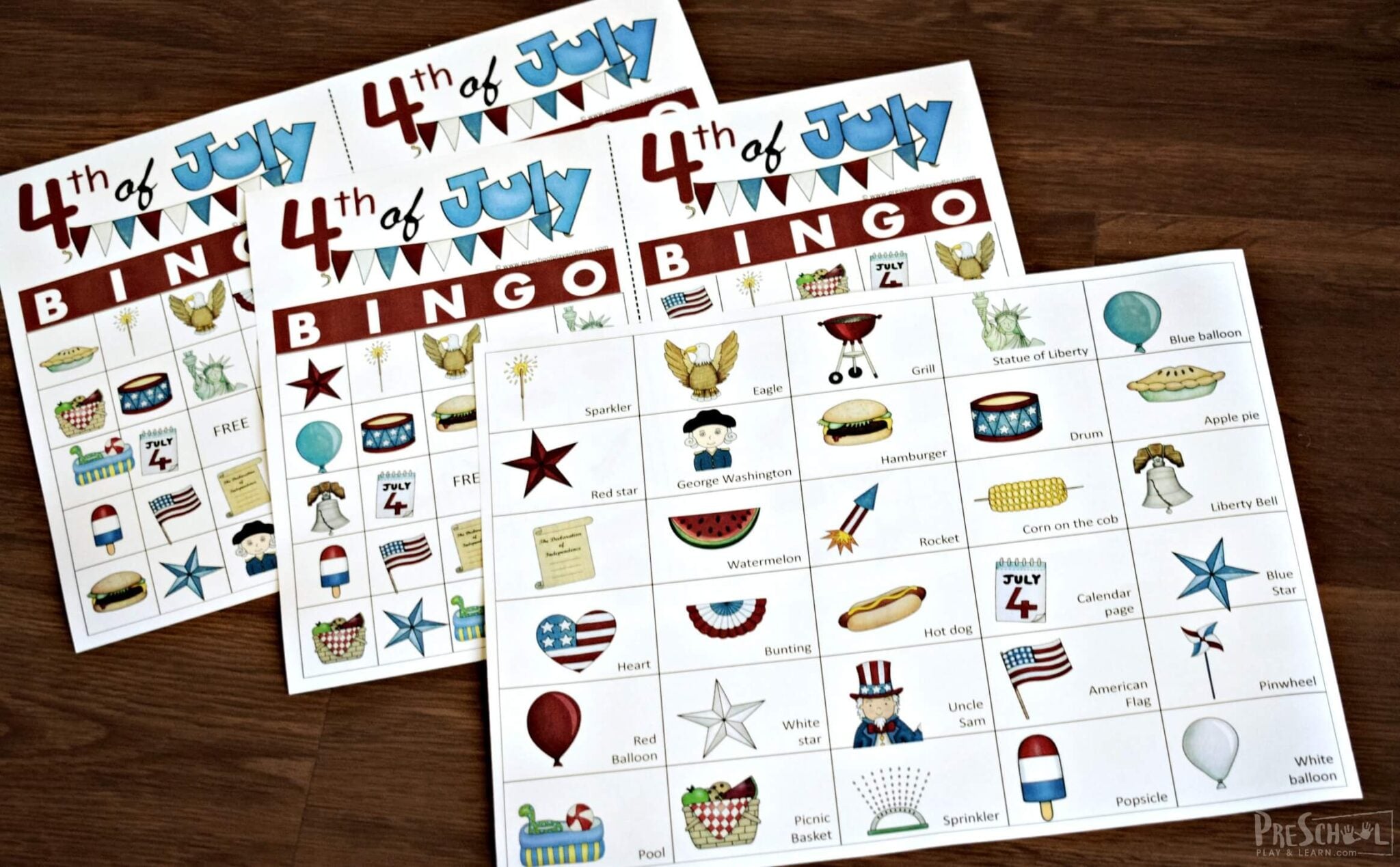 🗽 FREE Printable 4th of July Bingo Game