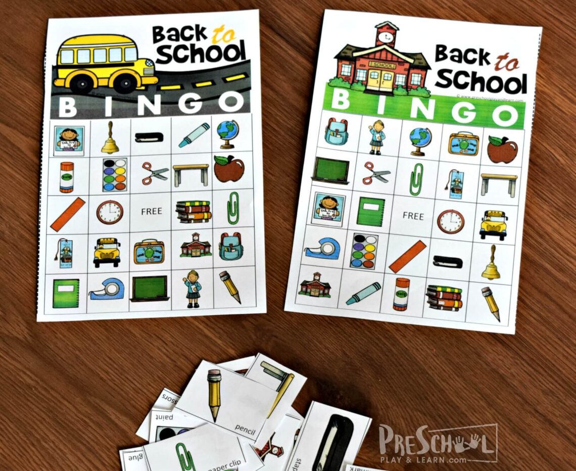 FREE Printable Back to School BINGO Game