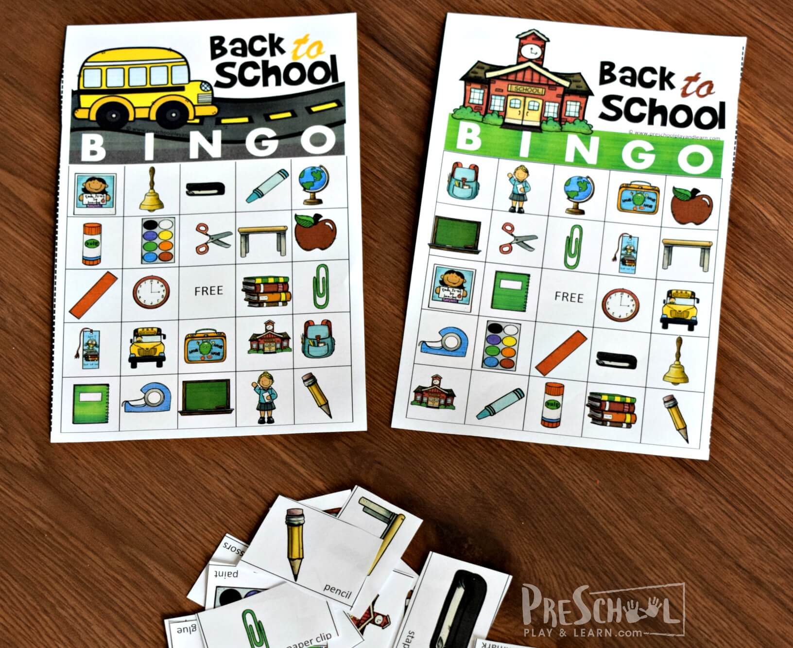 FREE Printable Back to School BINGO Game