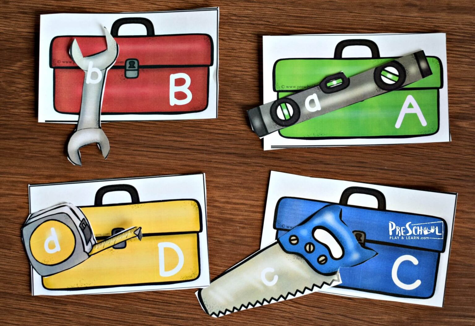 🛠 Tools Matching Upper and Lowercase Letters Activity