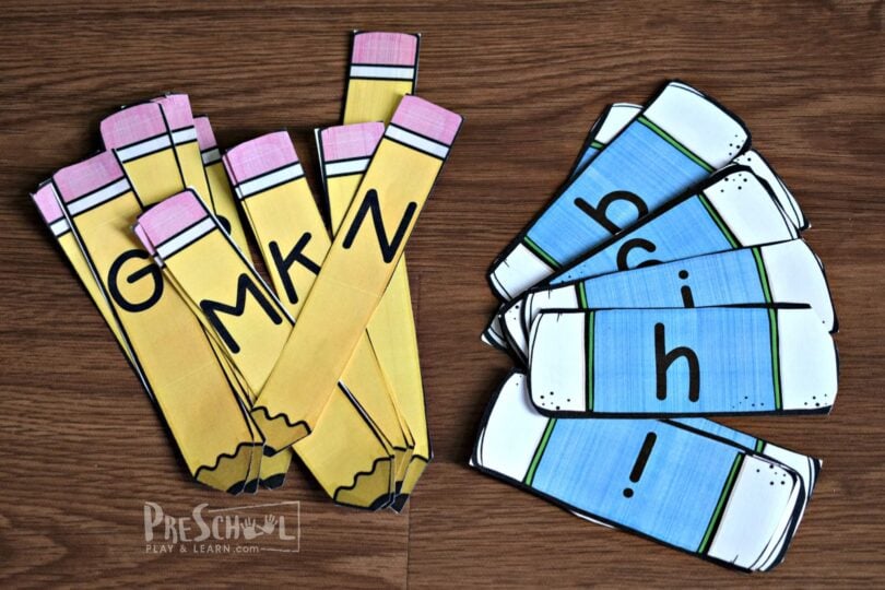 FREE Printable Back to School ABC Letter Matching Games