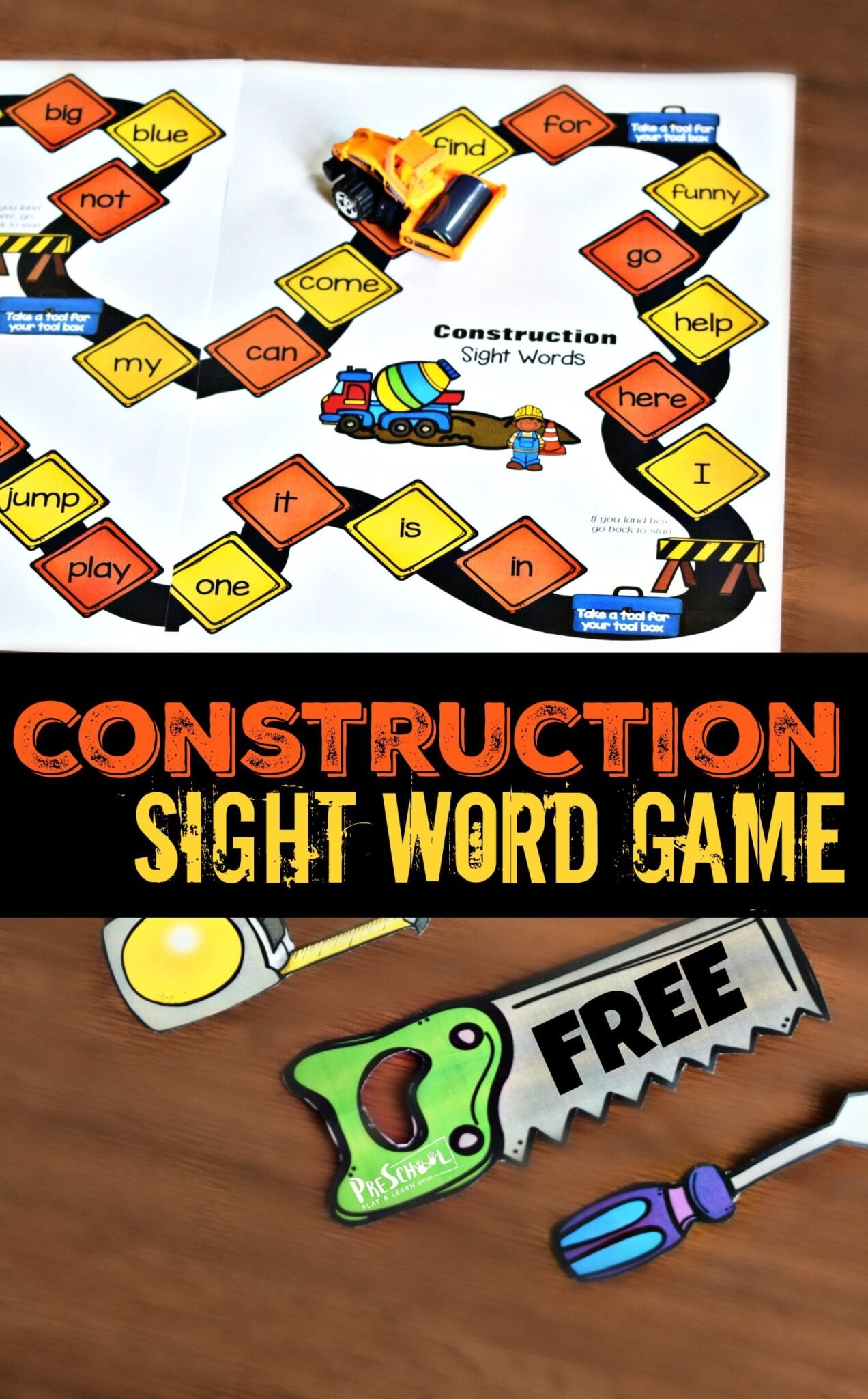 🚧 FREE Preschool Construction Theme Printable Worksheets