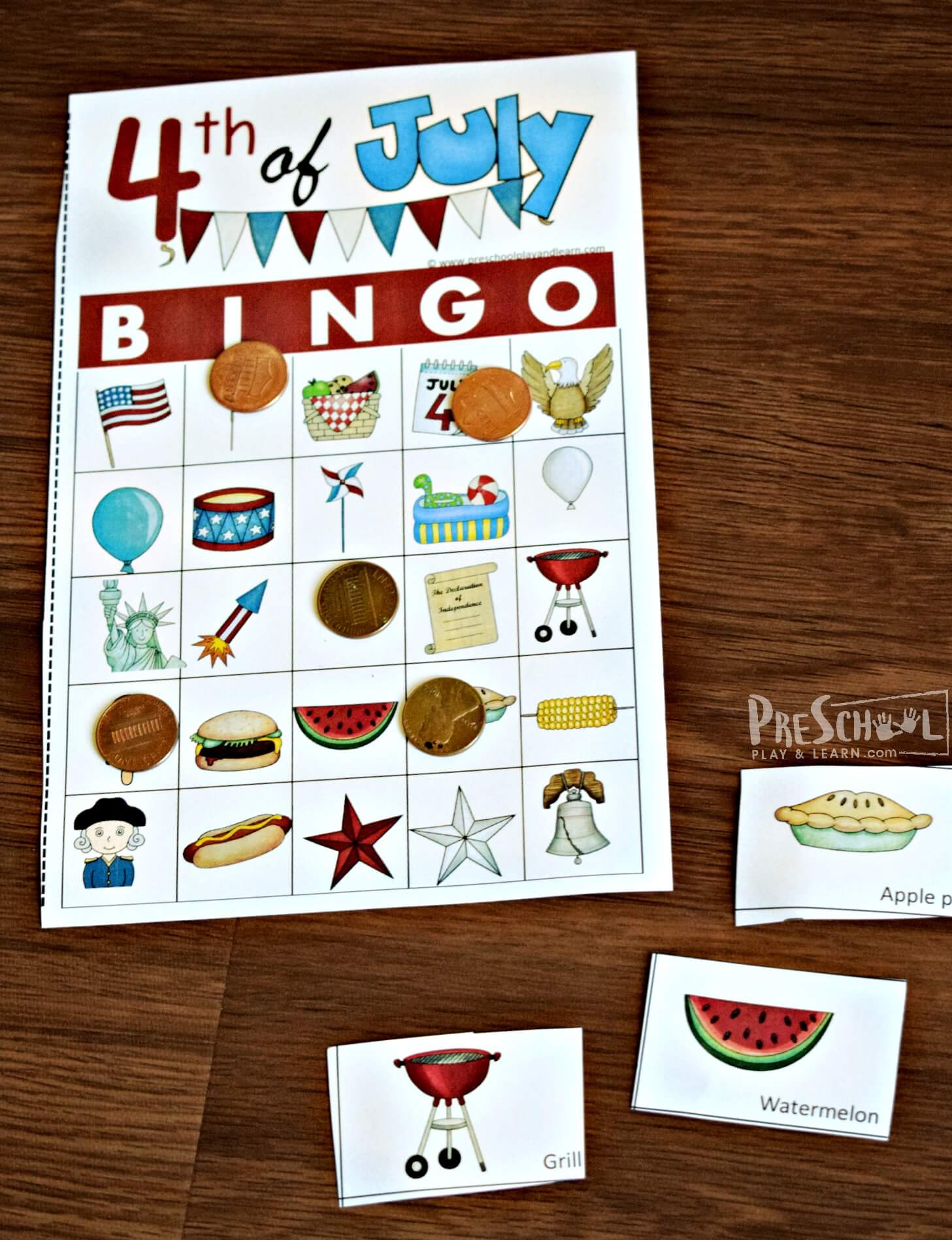 🗽 FREE Printable 4th of July Bingo Game