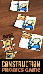 🚛 FREE Printable Construction Preschool Phonics - Beginning Sounds Activity