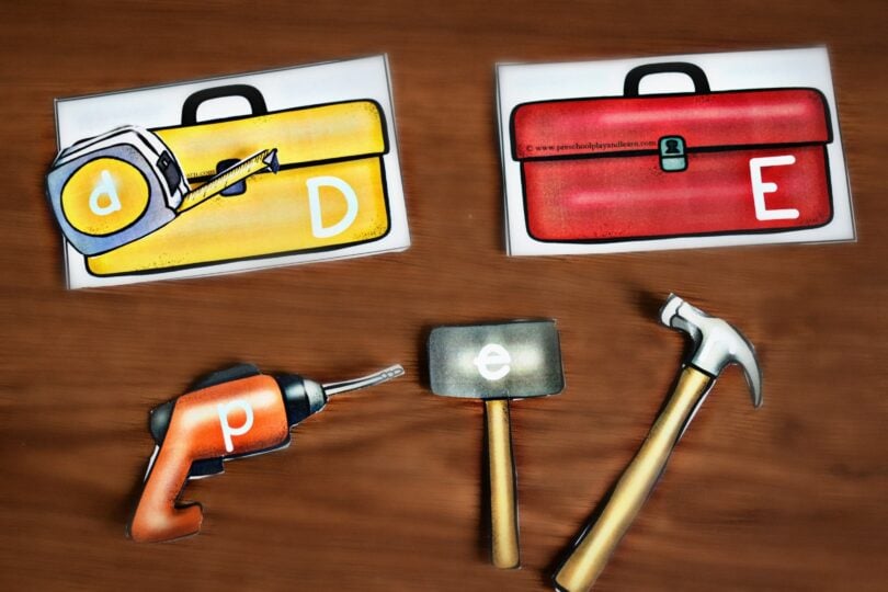 🛠 Tools Matching Upper and Lowercase Letters Activity