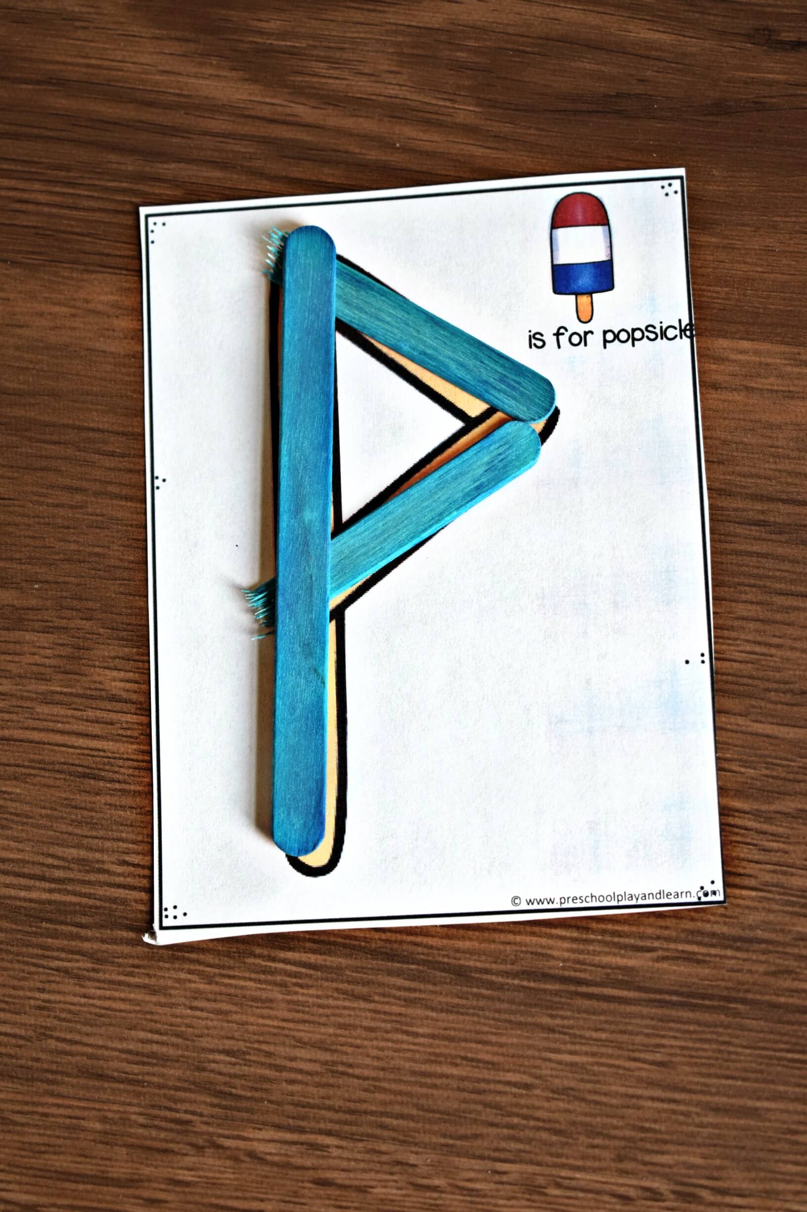 FREE Popsicle Stick Letters Printables