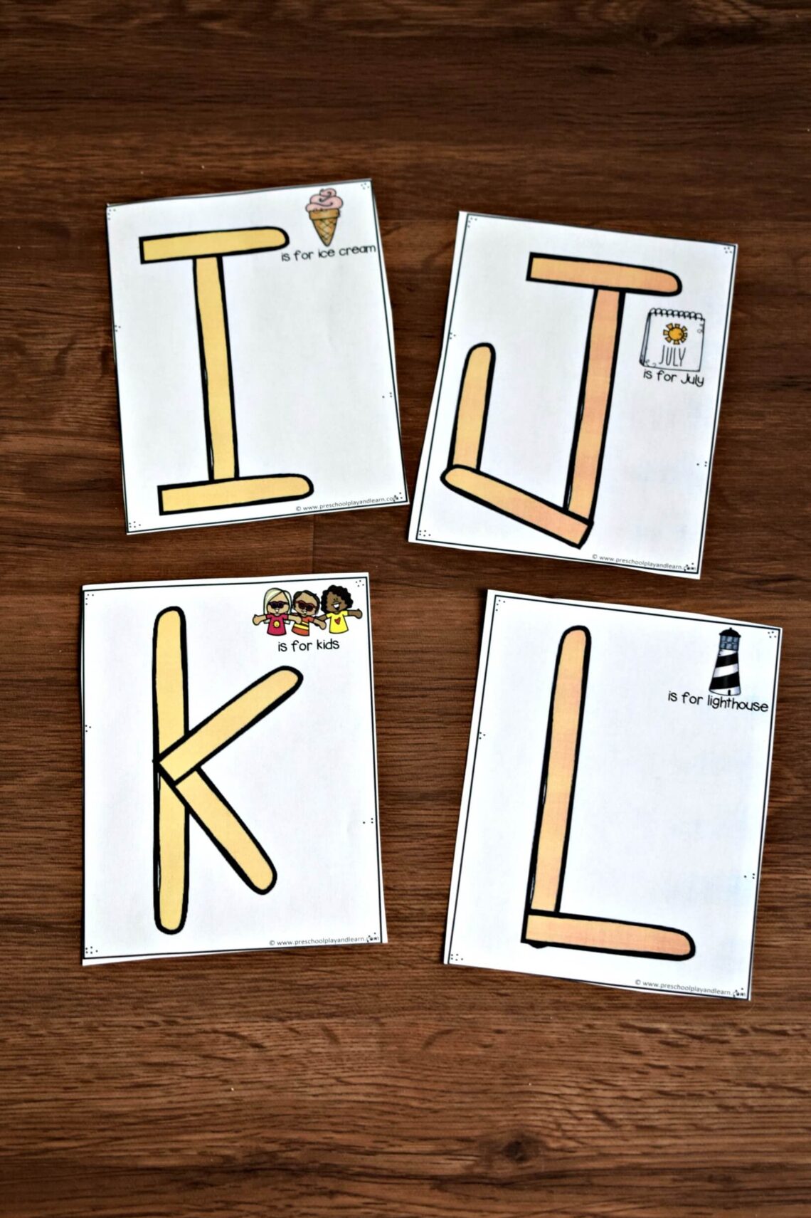 FREE Popsicle Stick Letters Printables