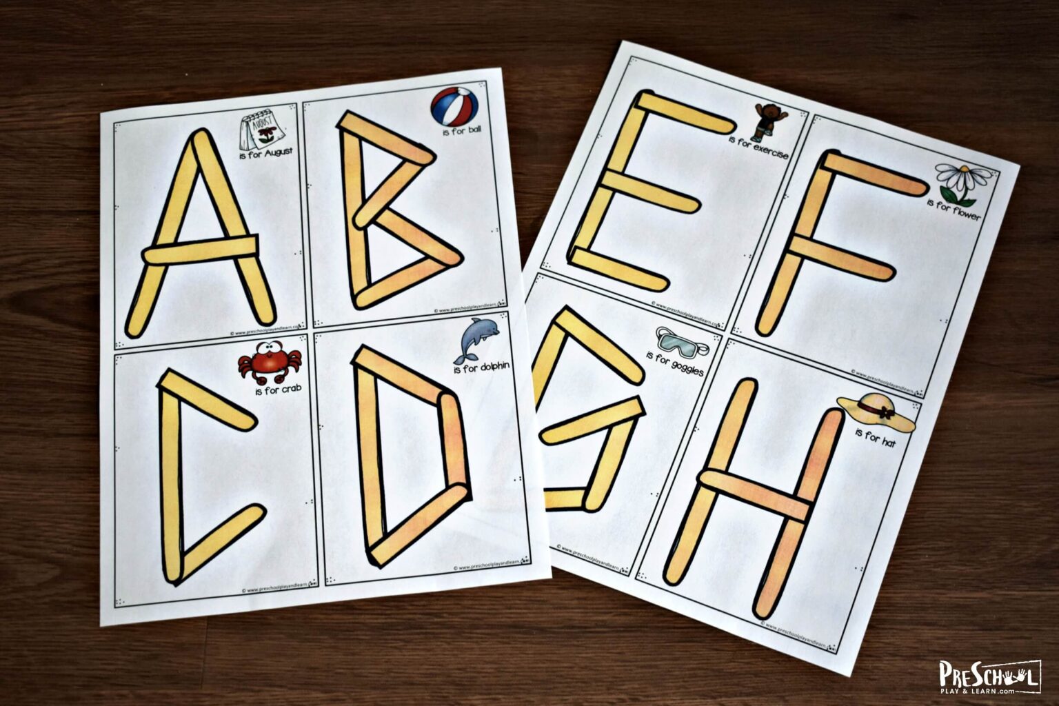 FREE Popsicle Stick Letters Printables