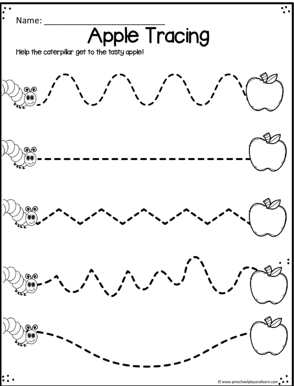 FREE Printable Apple Worksheets for Preschool and Kindergarten
