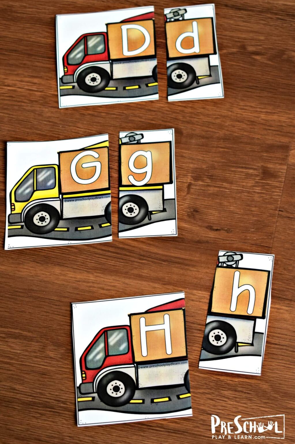 FREE Construction Tracing & Matching Upper and Lowercase Letters