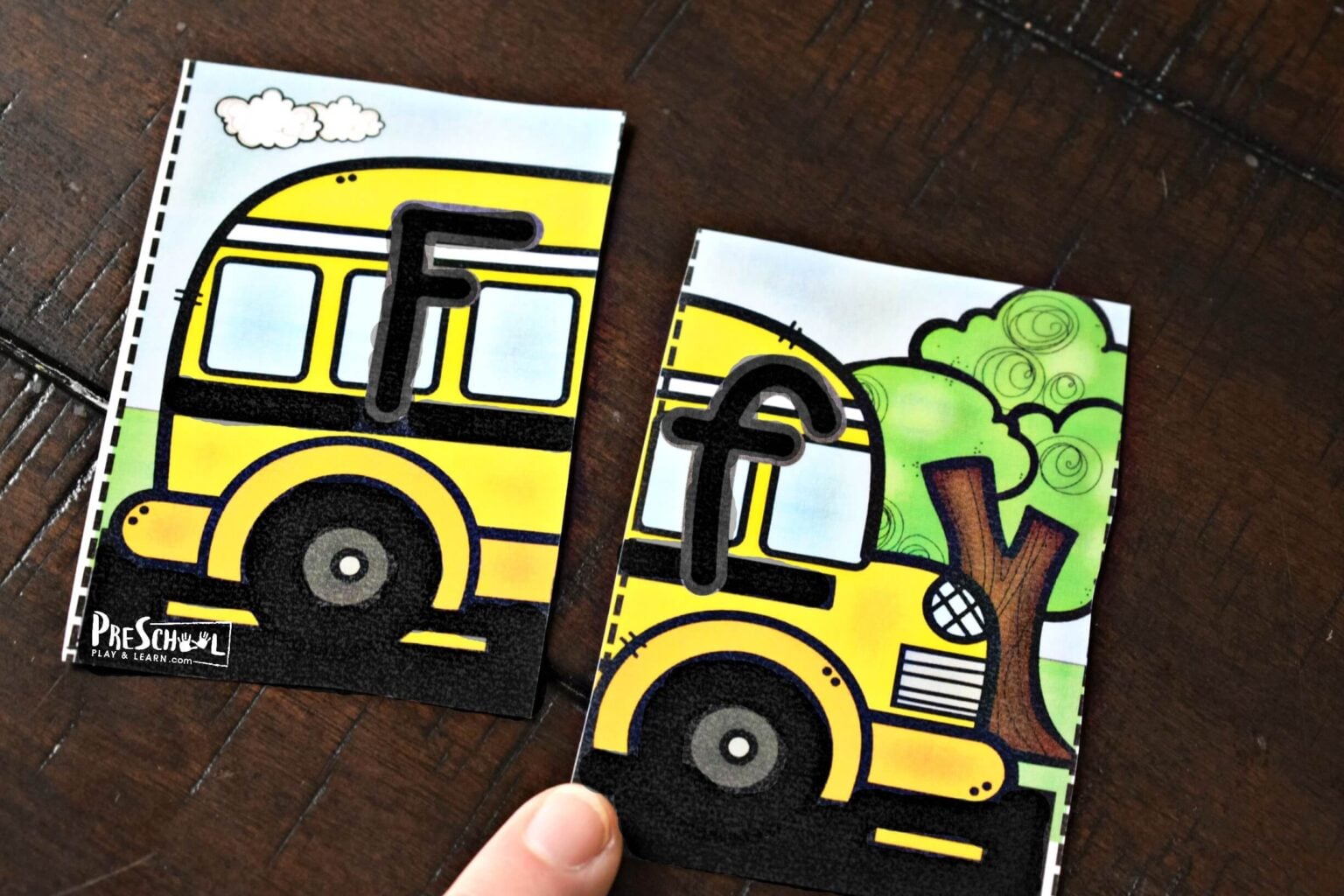 Back to School Buses - Free Printable Alphabet Matching Activity