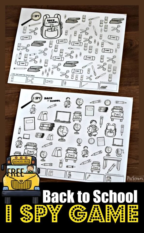 FREE Printable School Supplies Tracing Worksheet