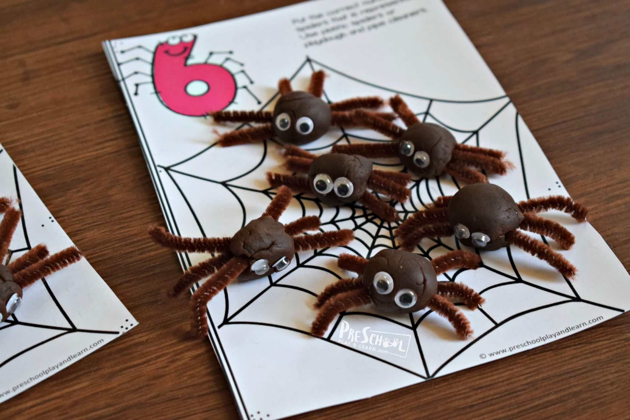 🕷 Spider Counting Activities for Preschoolers (Free Printable)