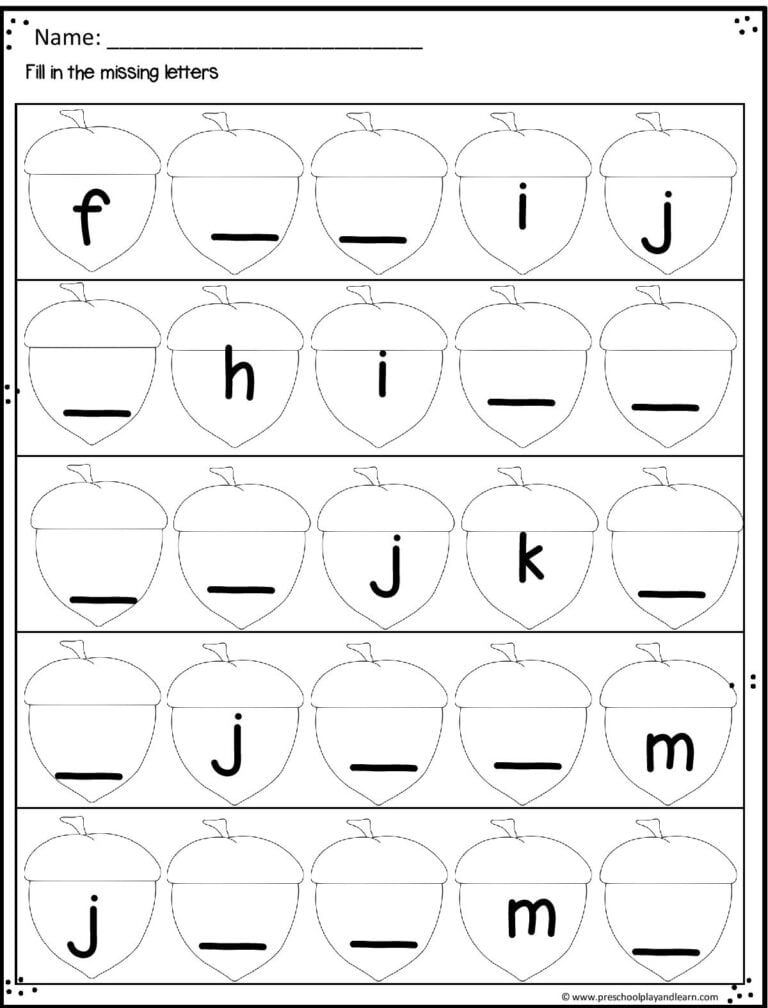 🦃 FREE Printable Thanksgiving Worksheets for Preschool