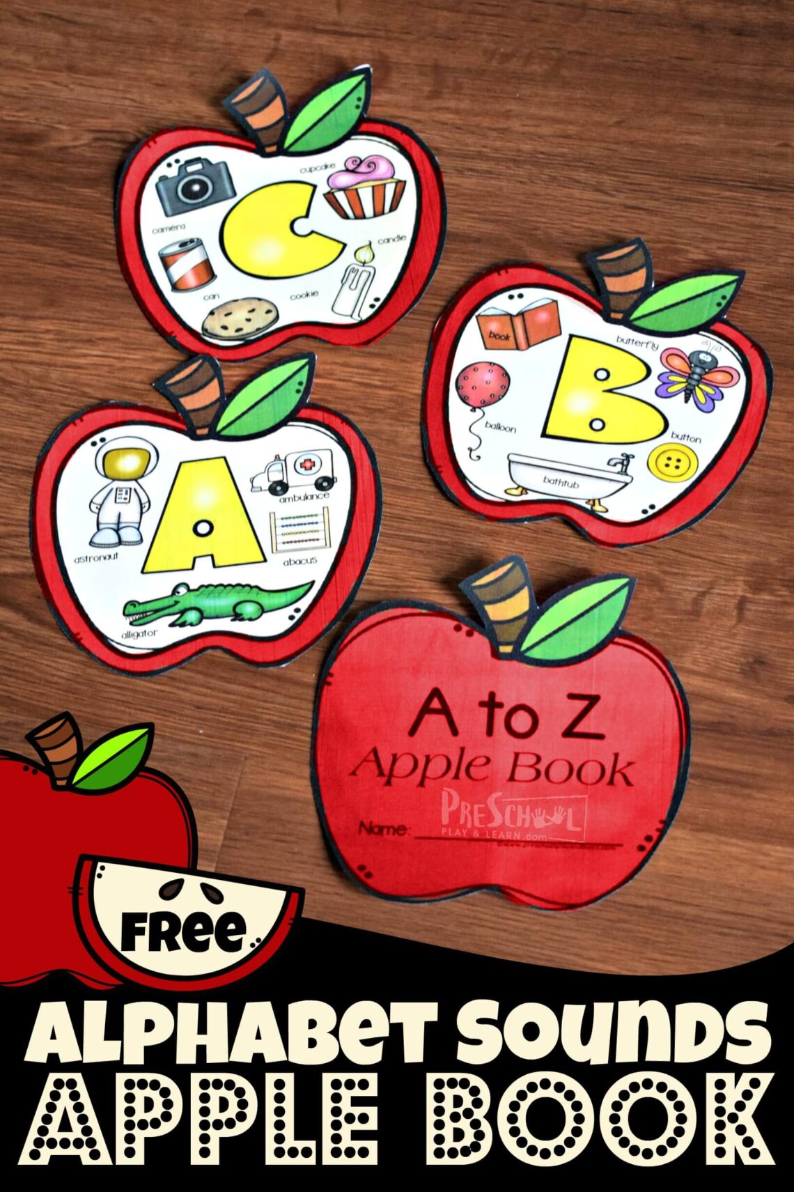 A is for Apple Printable Book (Free Beginning Sounds Activity)