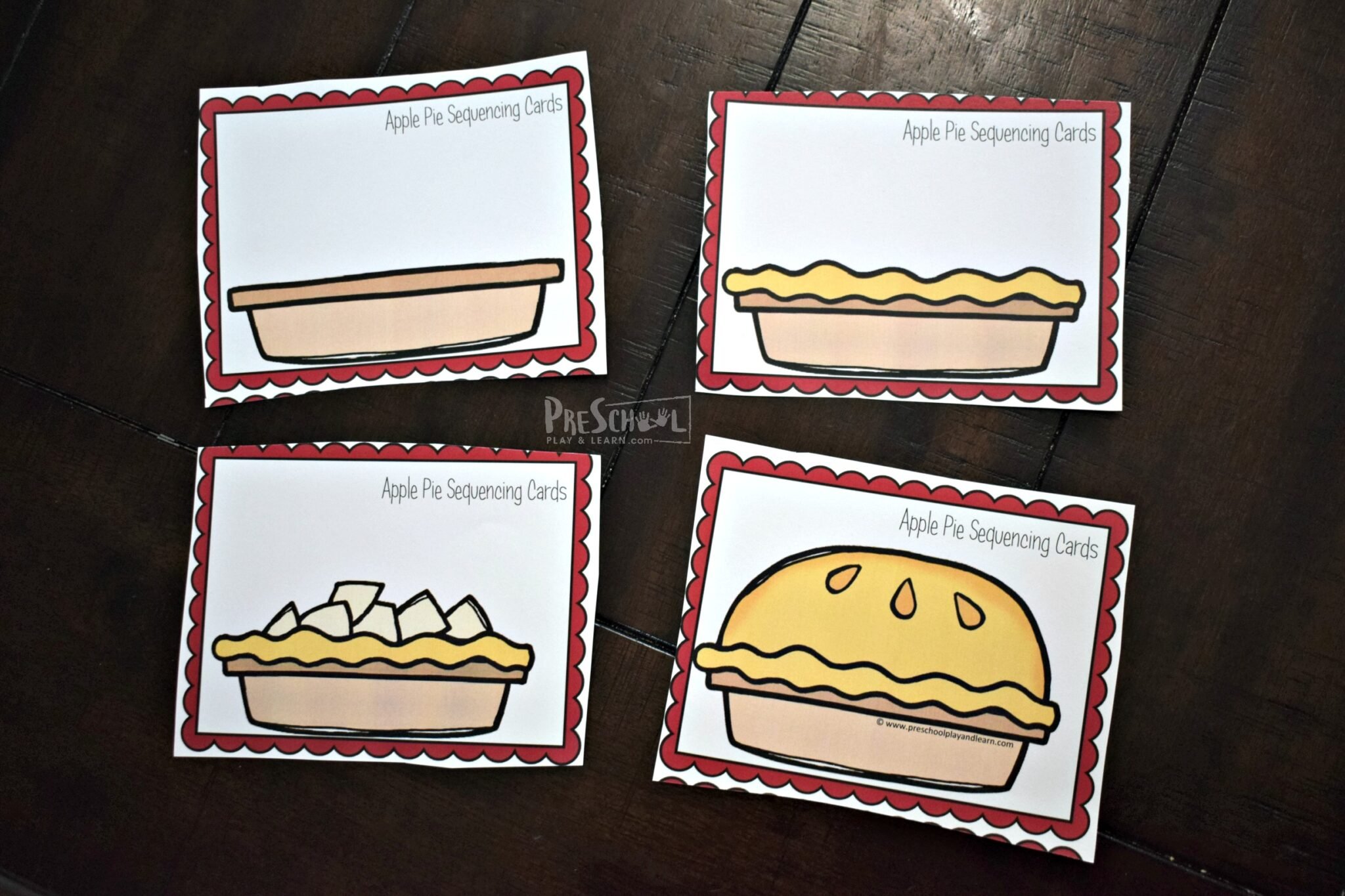 🍂 FREE Printable Fall Sequencing Cards Activity for Preschoolers